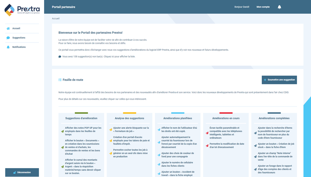 Portail partenaire - Prextra